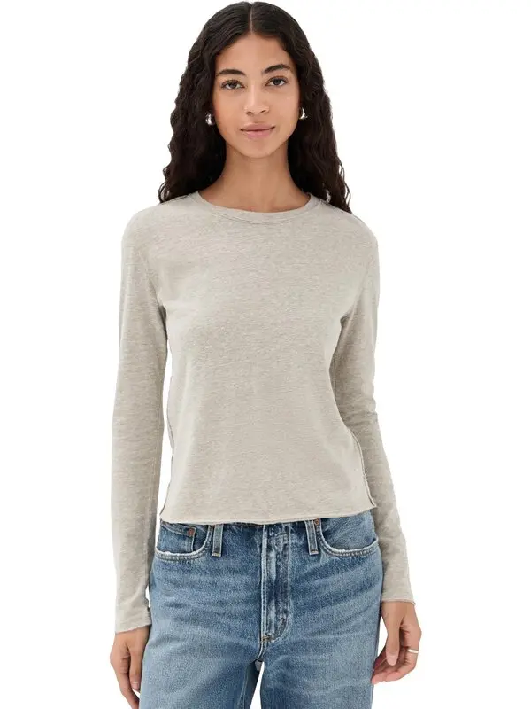 Free People Long Sleeve Nova Tee - Caiman