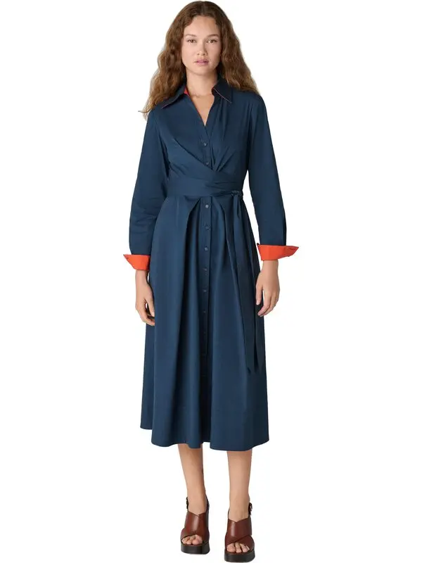 Diane Von Furstenberg Eve Midi Wrap Dress - Perfect Navy