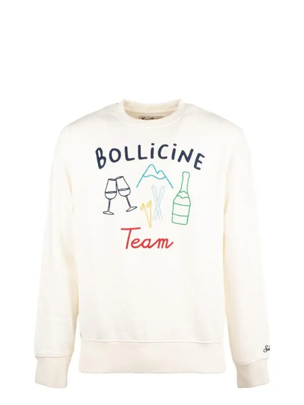 MC2 SAINT BARTH Soho Crewneck Sweatshirt With Embroidery - White