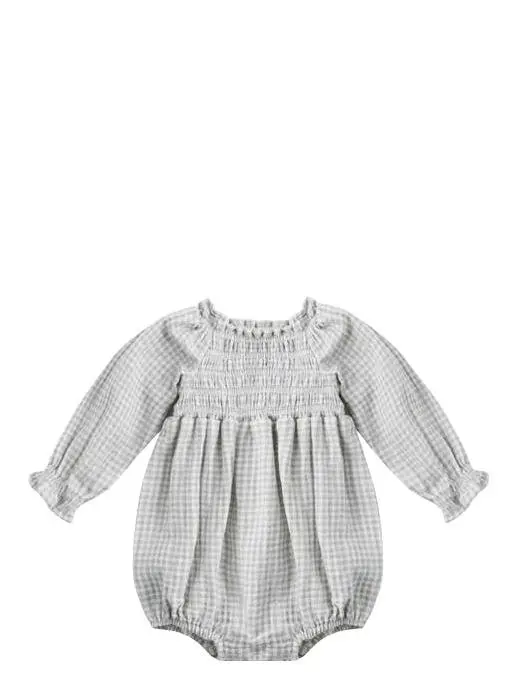 QUINCY MAE Gingham Bodysuit - Blue