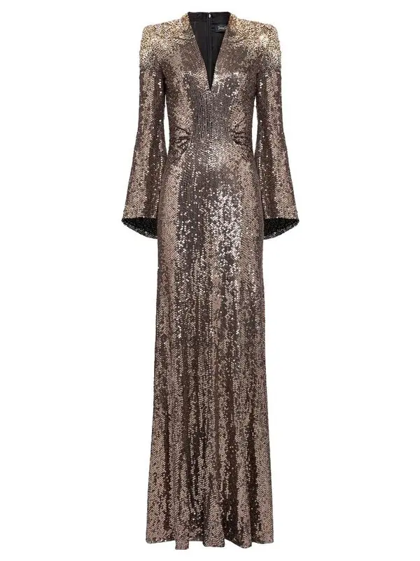 Jenny Packham Zinnia Embellished Gown - Liquorice