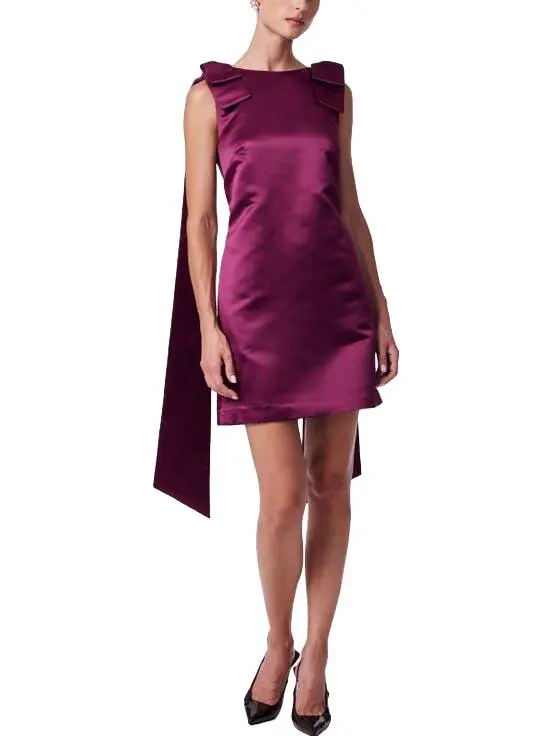 Trina Turk Priscilla Satin Cocktail Dress - Parisian Plum