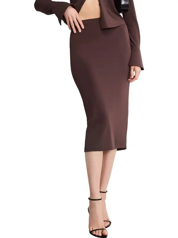 Good American Midi Pencil Skirt - Bark003