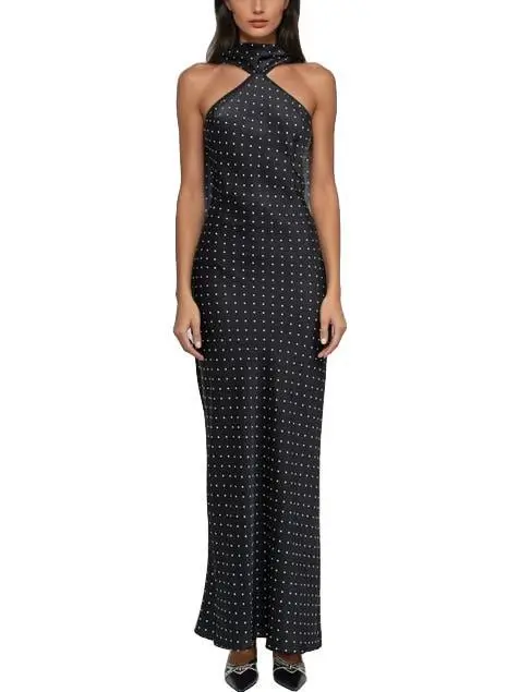 SISTERLY Léonie Halter Polka-dot Gown - Polka Dot