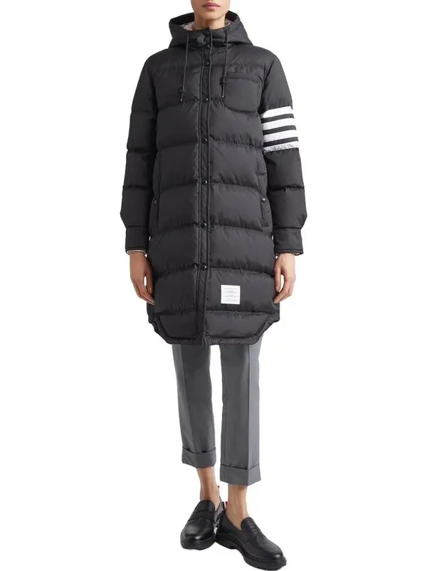 Thom Browne 4-bar Down Coat - Black