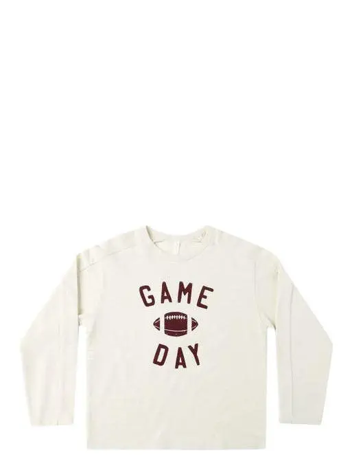 QUINCY MAE Game Day Graphic T-shirt - Natural