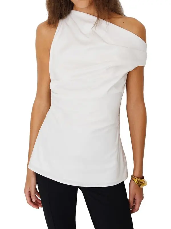 REFORMATION Dessa Off-the-shoulder Top - Bright White