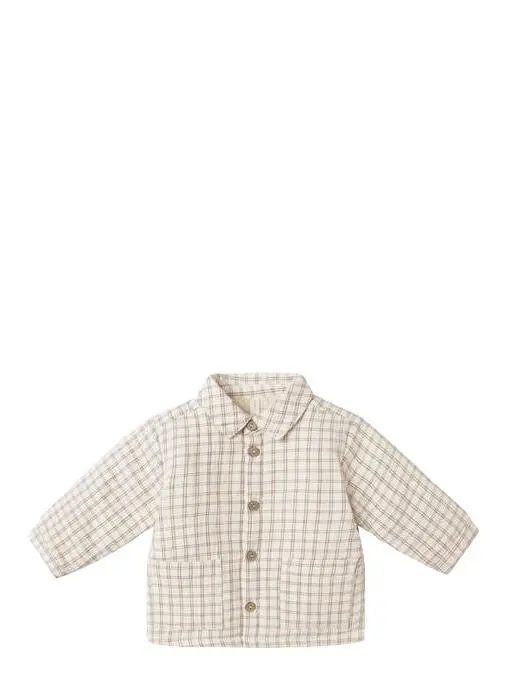 QUINCY MAE Ford Cotton Shirt Jacket - Cedar Check