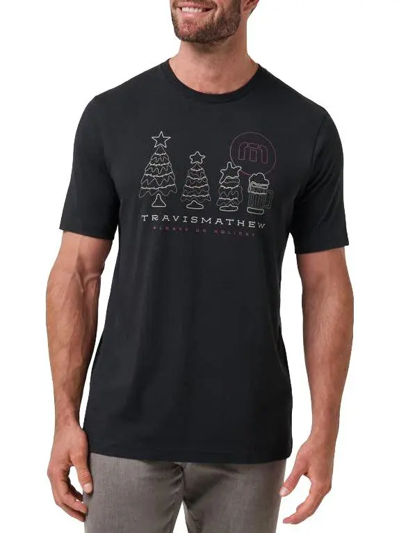 Travis Mathew Season Of Giving Graphic T-shirt - Black