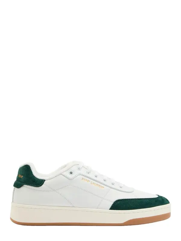 Saint Laurent Sl/61 Panelled Leather Sneakers - Green