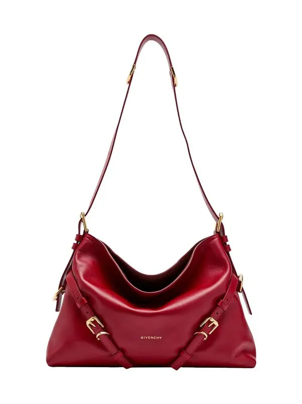 Givenchy Voyou Medium Grained Leather Shoulder Bag - Red