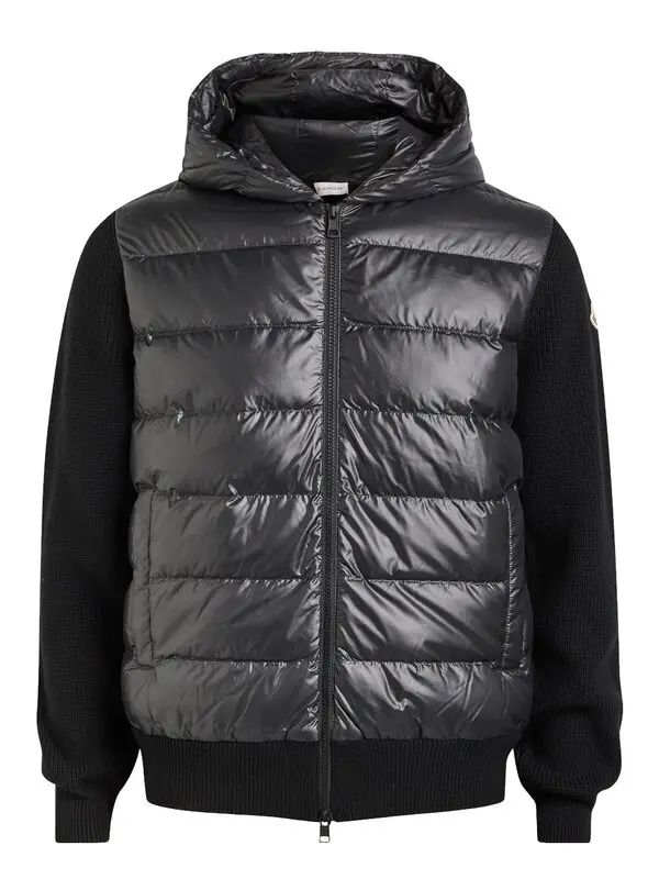 Moncler Quilted Wool Jacket - Black