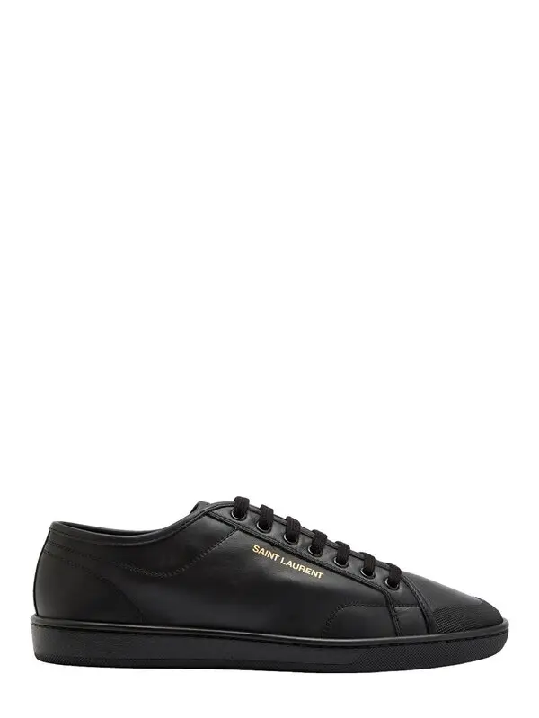 Saint Laurent Leather Gym Sneakers - Black