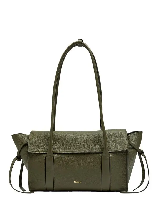 Mulberry Small Soft Bayswater Grained Leather Shoulder Bag - Green