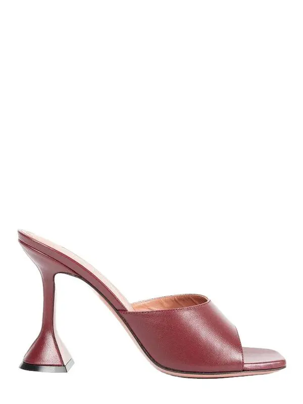 Amina Muaddi Lupita Nappa Leather Slipper - Red