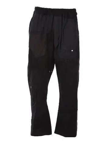 By Walid Patchwork Recycled Fabric Trousers - Black