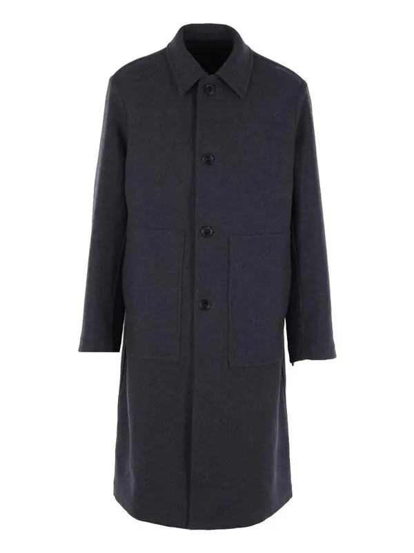Dries Van Noten Single-breasted Coat - Grey