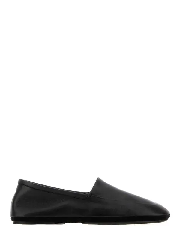 LEMAIRE Leather Indoor Slippers - Black