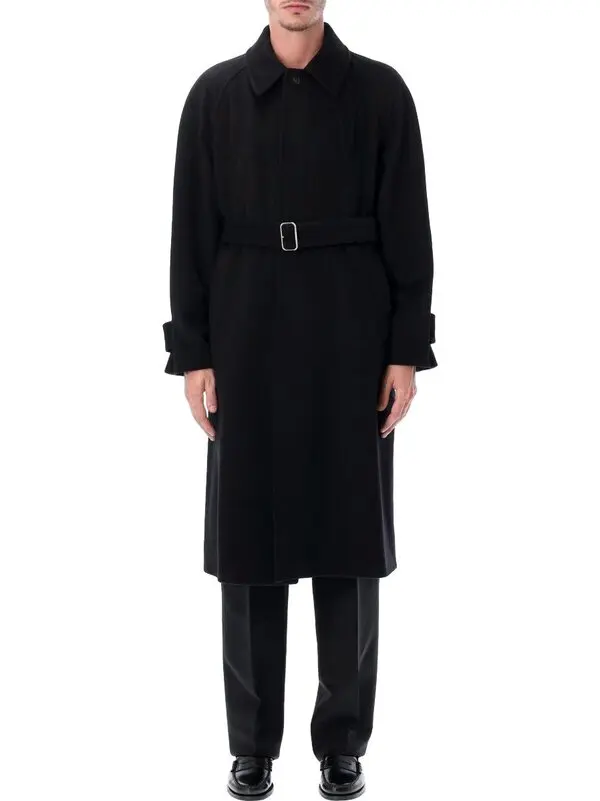 FERRAGAMO Cashmere-blend Belted Coat - Black