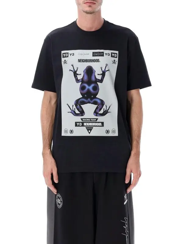Y-3 NBHD Oversized Frog Graphic T-shirt - Black