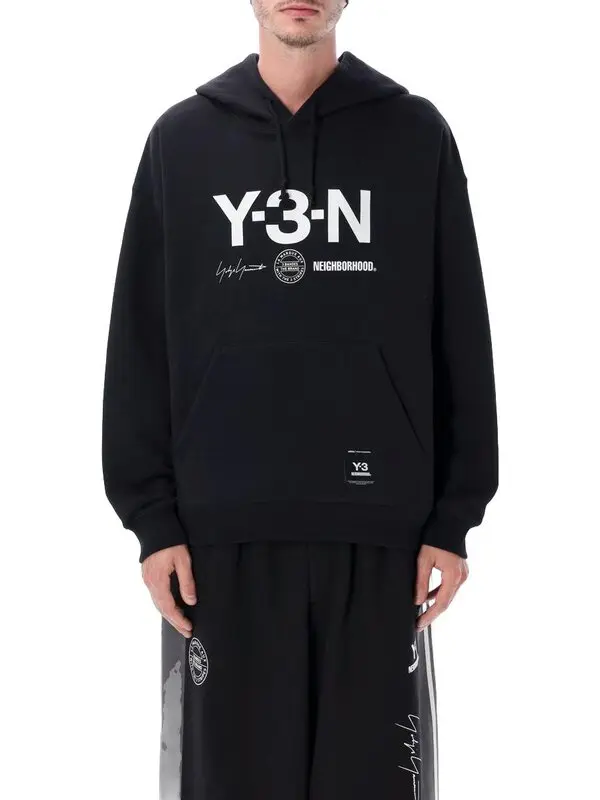 Y-3 NBHD Oversized Graphic Hoodie - Black