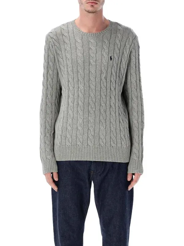 Polo Ralph Lauren Cotton Cable-knit Sweater - Grey Heather