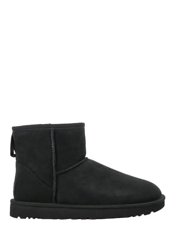 UGG Classic Mini Ii Suede Boots With Shearling Lining - Black