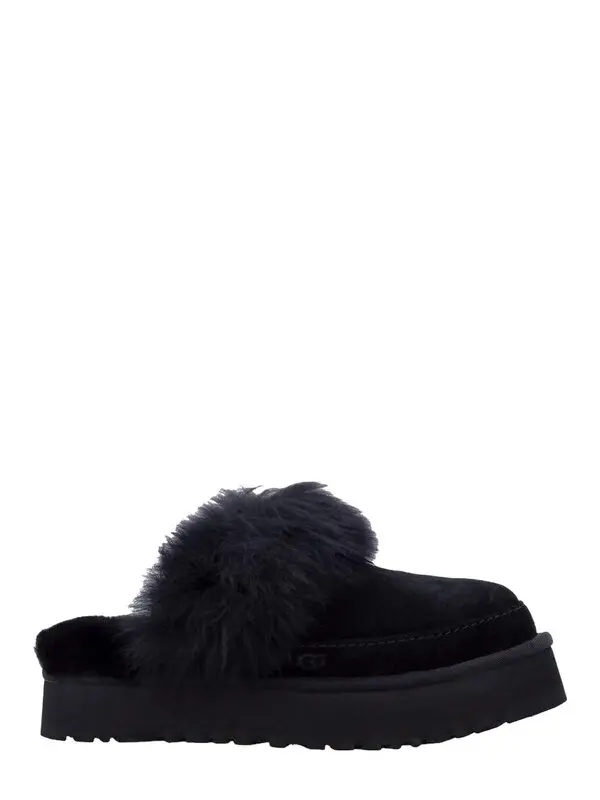 UGG Disquette Chalet Suede And Sheepskin Slippers - Black