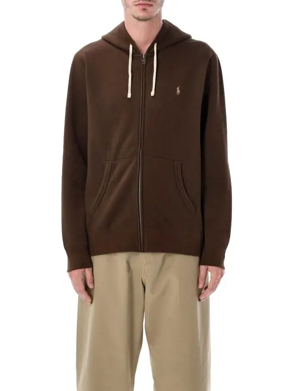 Polo Ralph Lauren Cotton-blend Zip Hoodie - Brown