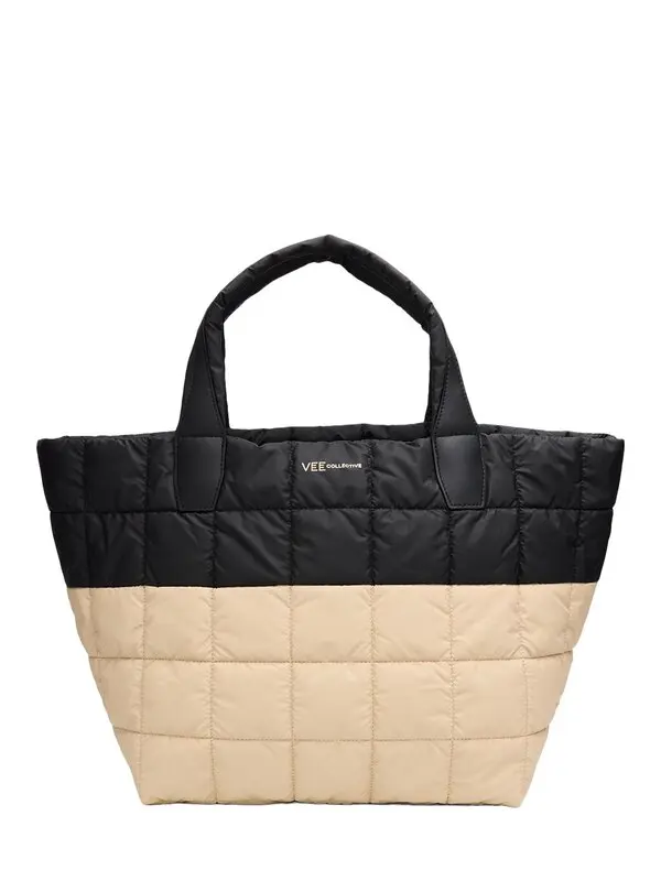 VEECOLLECTIVE Porter Quilted Tote Bag - Black Dese