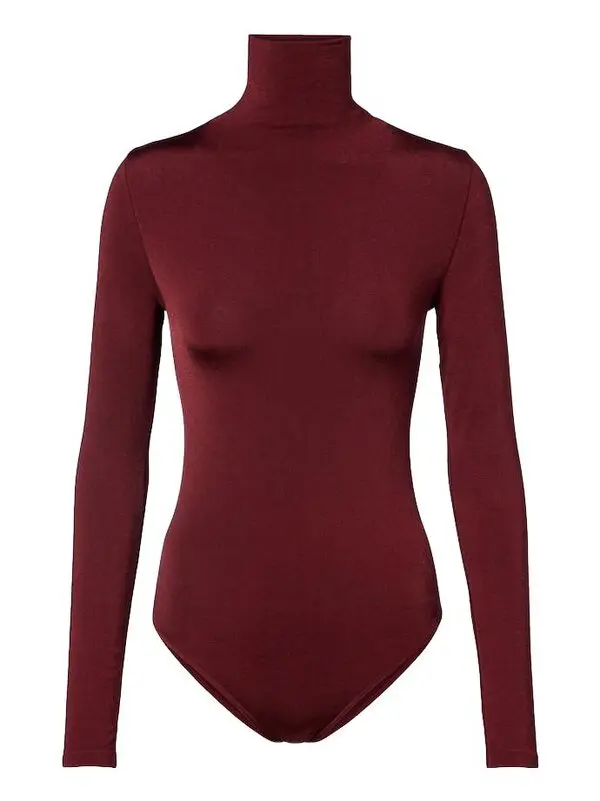 Wolford Colorado Turtleneck Bodysuit - Red