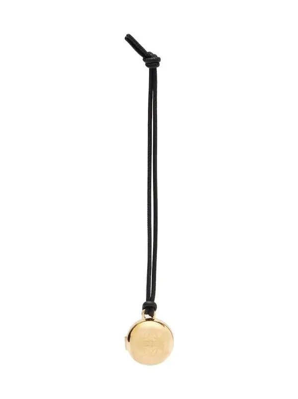 Loewe Pebble Plated Leather Bag Charm - Gold