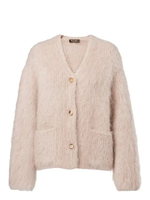 Loro Piana Cherry Hill Mohair And Cashmere Cardigan - Beige