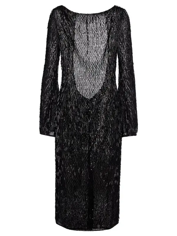 Dolce & Gabbana Sequin Midi Dress - Black