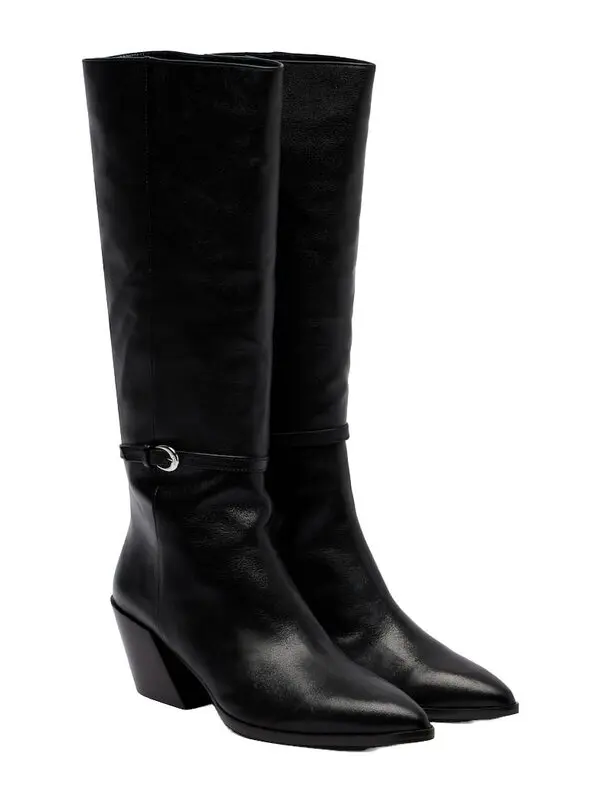 Staud Austin Leather Knee-high Boots - Black