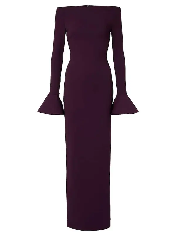 Solace London Anica Off-shoulder Gown - Purple