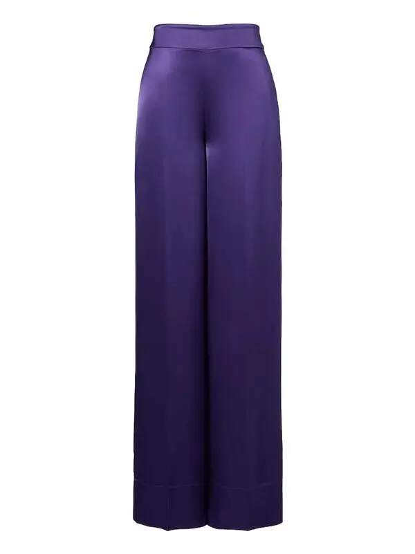 JOSEPH Dijon Wide-leg Pants - Purple