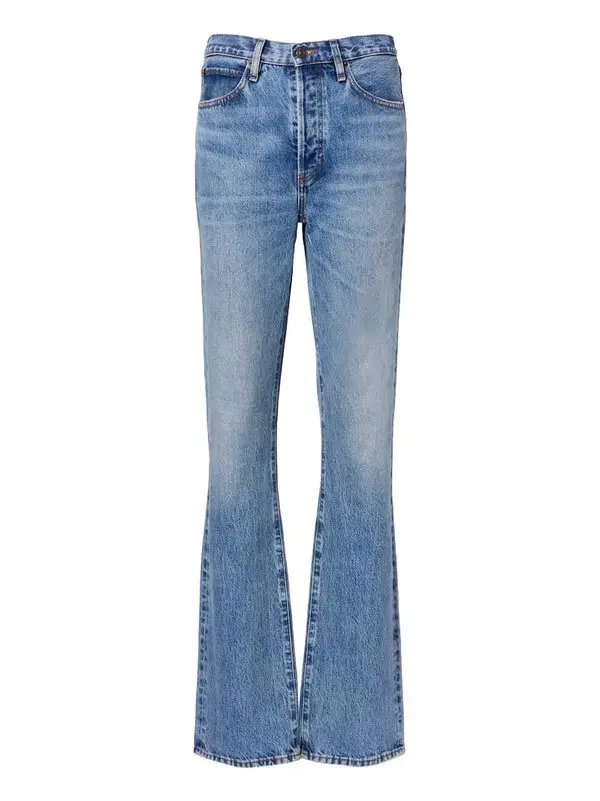 FRAME Vertical High-rise Straight Jeans - Blue