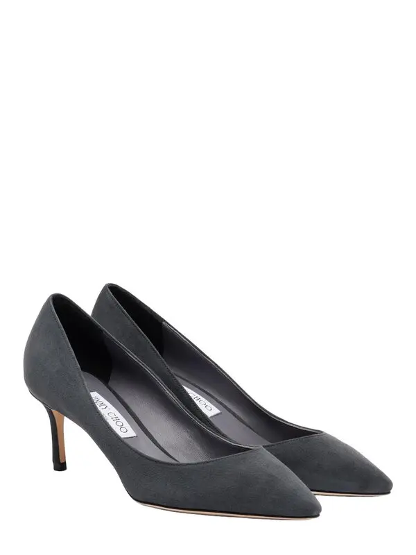 JIMMY CHOO Romy 60 Suede Pumps - Grey