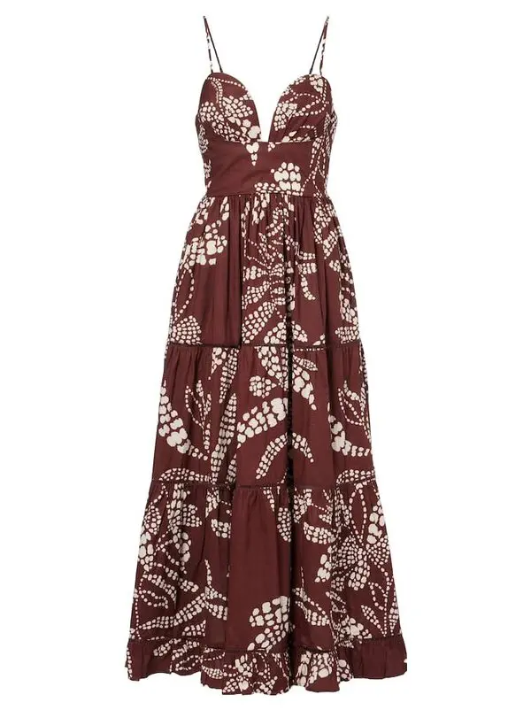 Poupette St Barth Milena Printed Maxi Dress - Brown