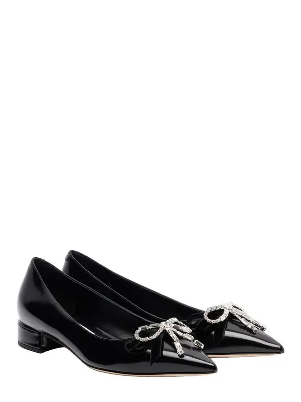 JIMMY CHOO Auria Ballet Flats - Black