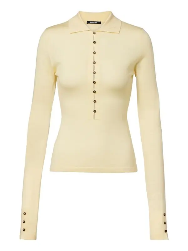 Jacquemus Wool Polo Sweater - Yellow