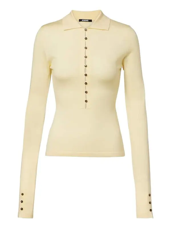 Jacquemus Wool Polo Sweater - Yellow
