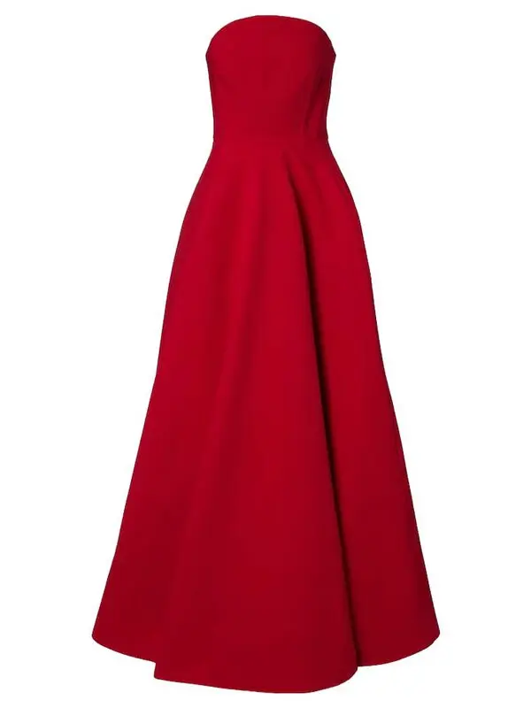 Solace London Mathilde Strapless Gown - Red