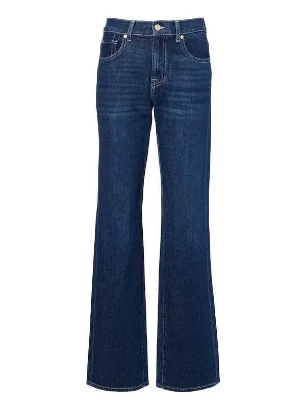 7 For All Mankind Tess High-rise Straight Jeans - Blue