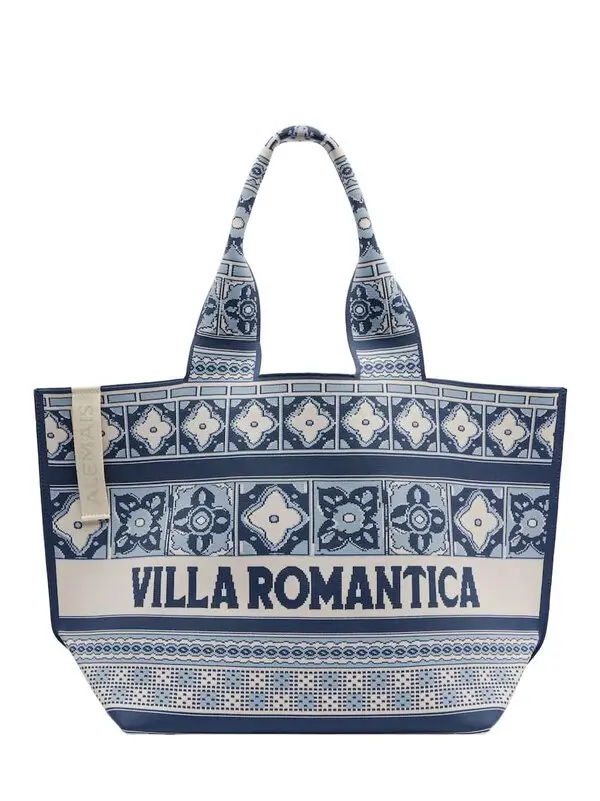 ALEMAIS Villa Romantica Maxi Tote Bag - Blue