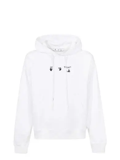 Off-White Marker Stencil Logo Hoodie - White