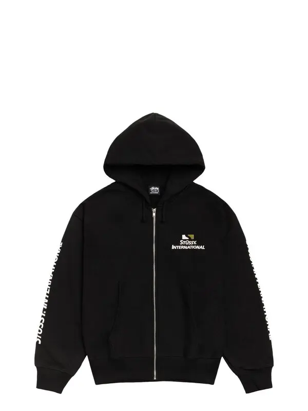 StÜssy International Zip Hoodie - Black