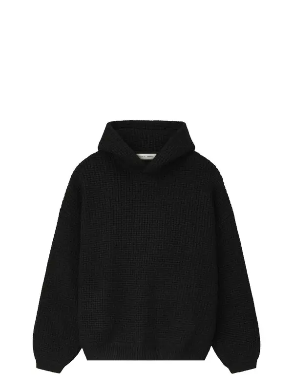Fear Of God Heavy Waffle 90's Hoodie - Black