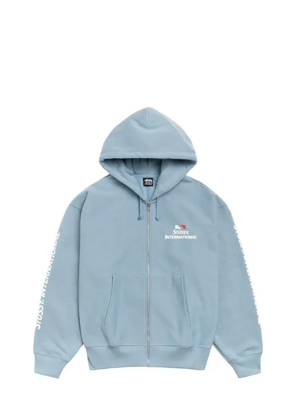 StÜssy International Zip Hoodie - Blue